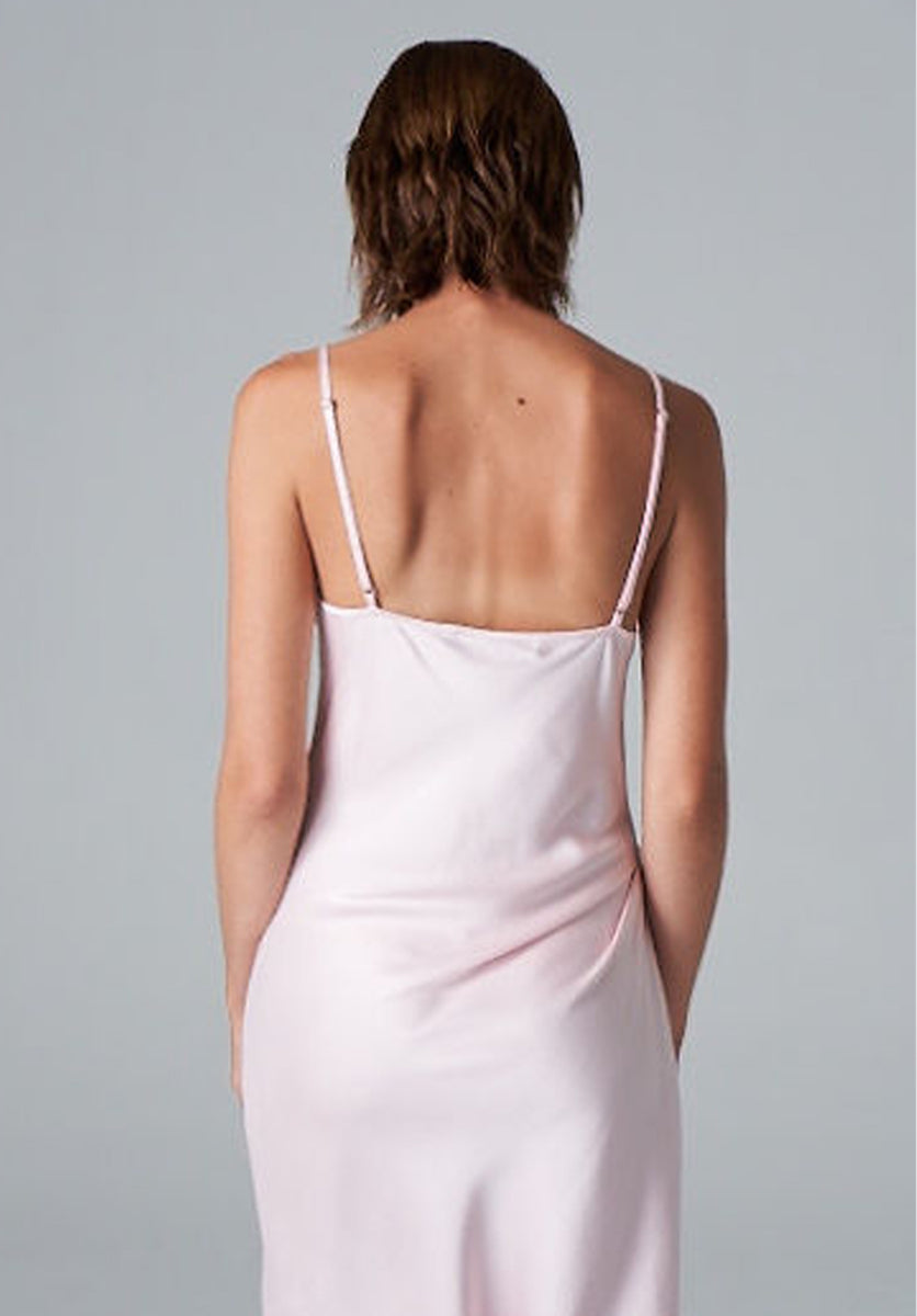 Washed Pink Silk Slip Dress – Charlene Tang